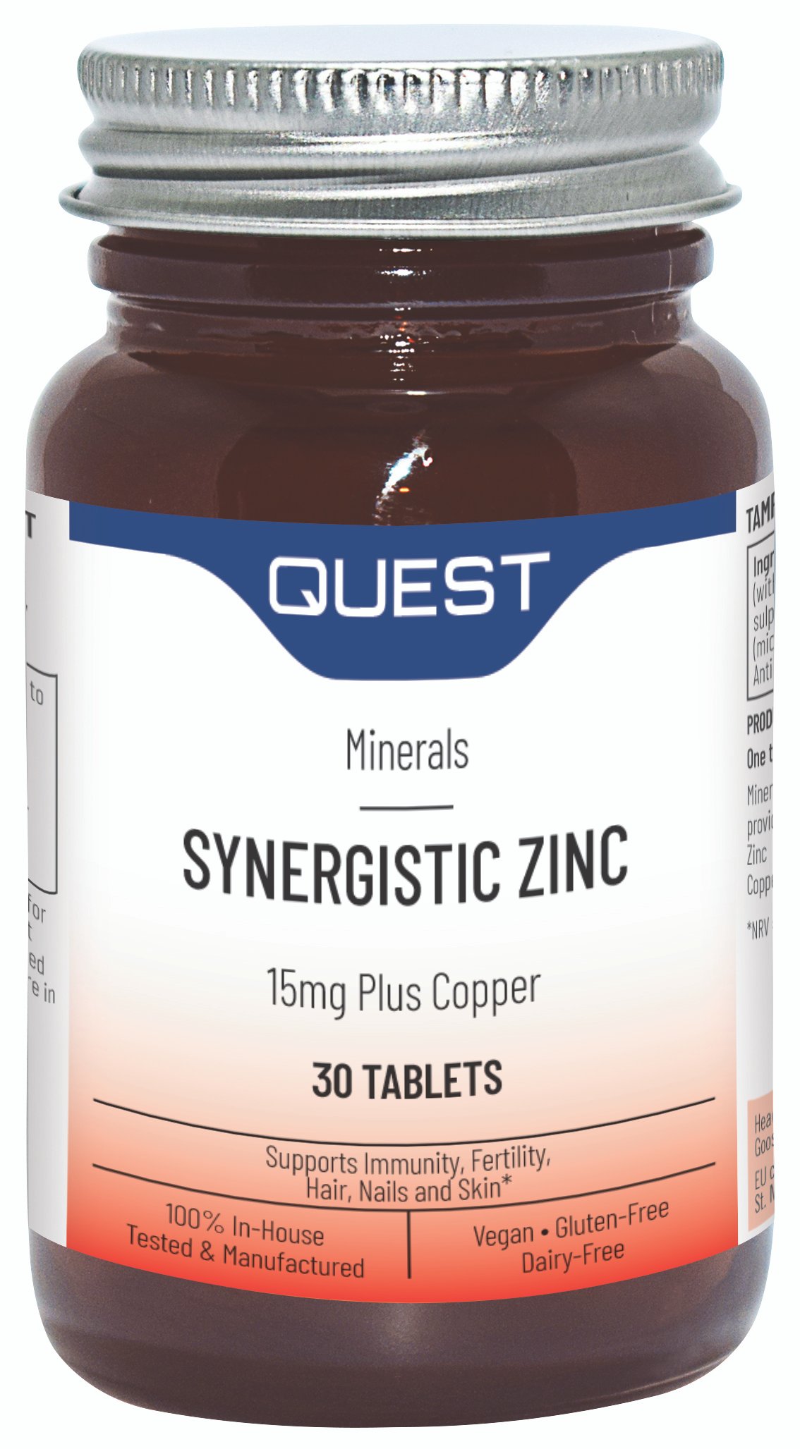 Quest Zinc Chelated 15mg Tabs 30's - Bigwig Health